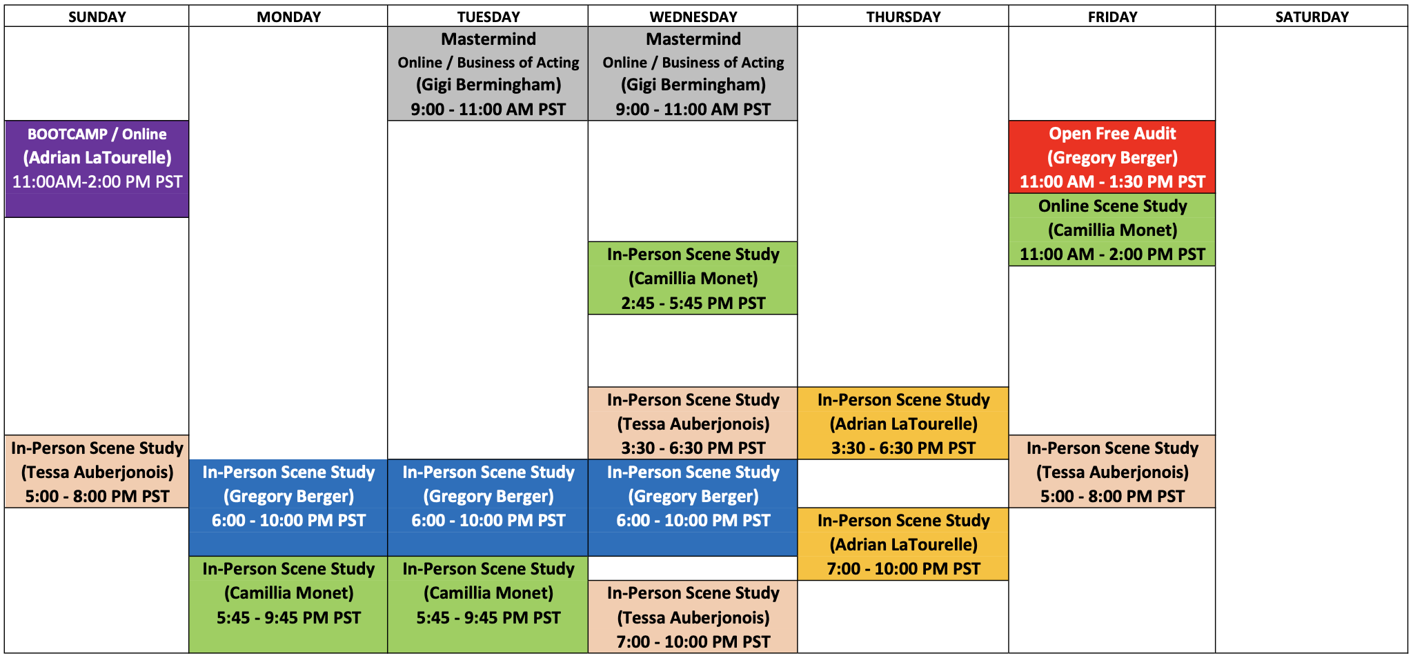 Acting Classes – Berg Studios
