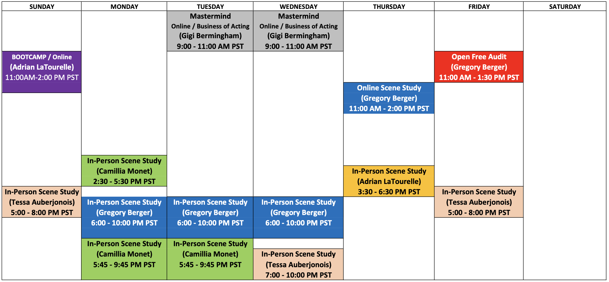 Acting Classes – Berg Studios